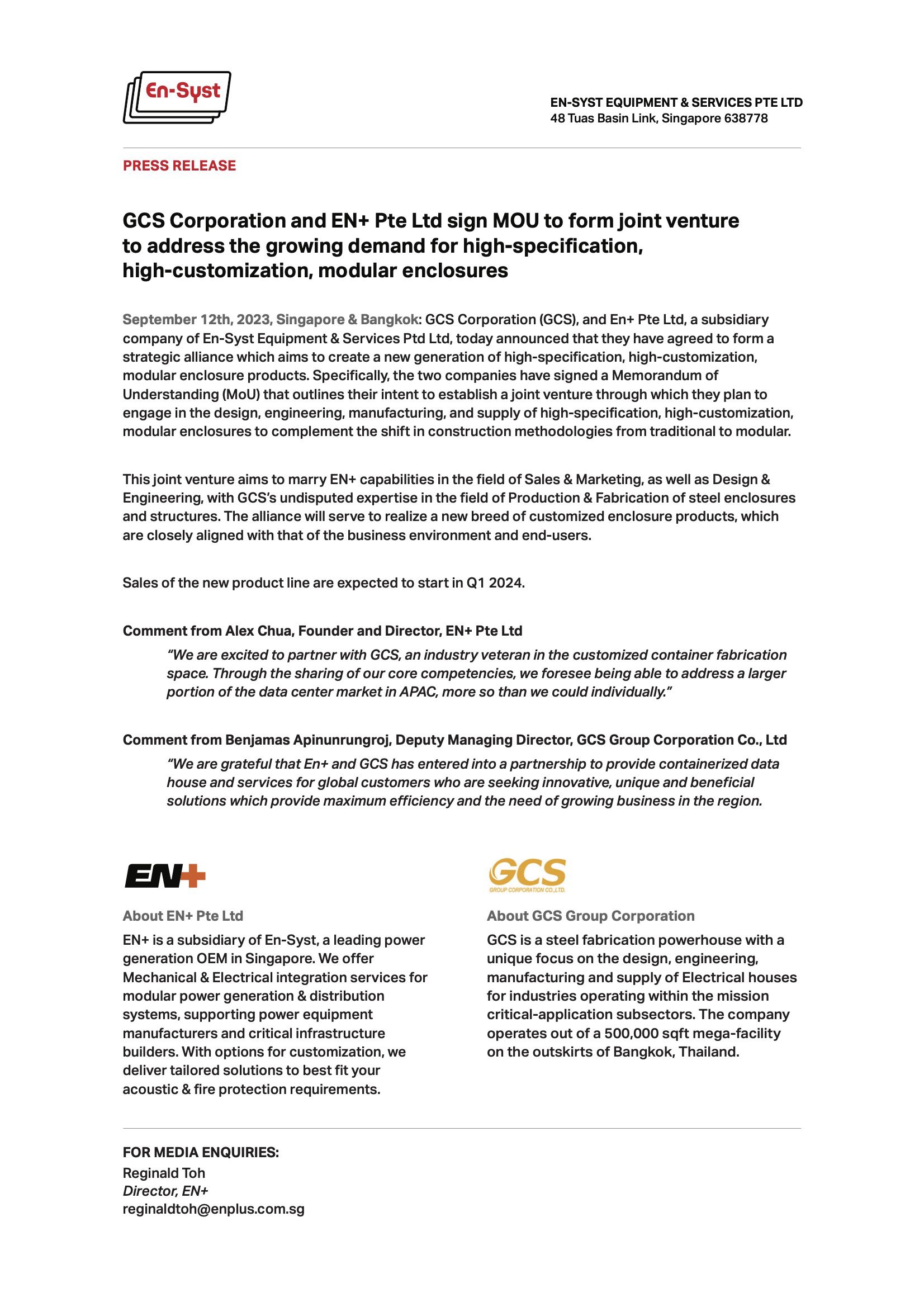 Another significant milestone for GCS Group Corporation Co., Ltd. and ...